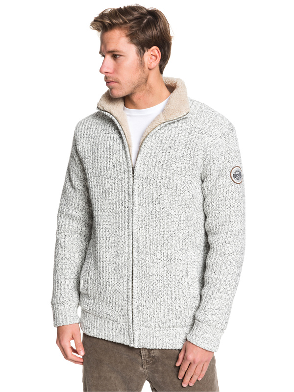 Boketto - Sherpa Lined Zip-Up Mock Neck Jumper for Men | Quiksilver