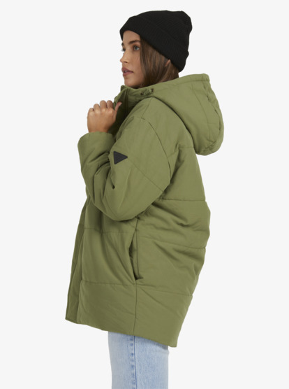 Womens Ocean Ways Hooded Puffer Jacket | Roxy