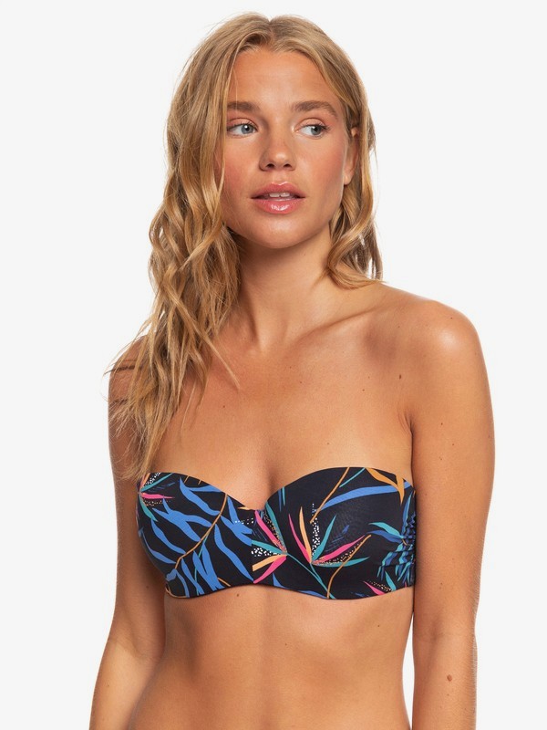 Lahaina Bay Moulded Bandeau Bikini Top Roxy